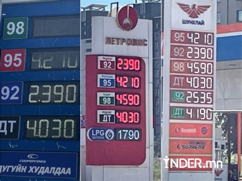 АИ95 дизель түлшний үнэ өсжээ