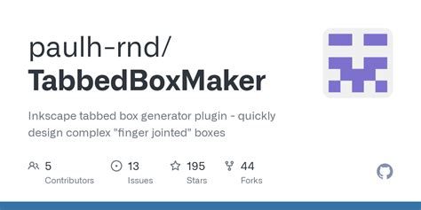Github Paulh Rndtabbedboxmaker Inkscape Tabbed Box Generator Plugin