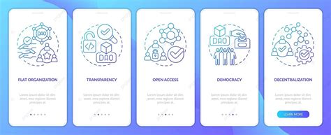 Mobile App Onboarding Screen Blue Gradient Design With Dao