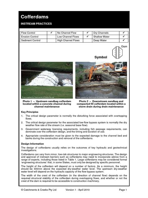Cofferdam S Pdf Dam Stream