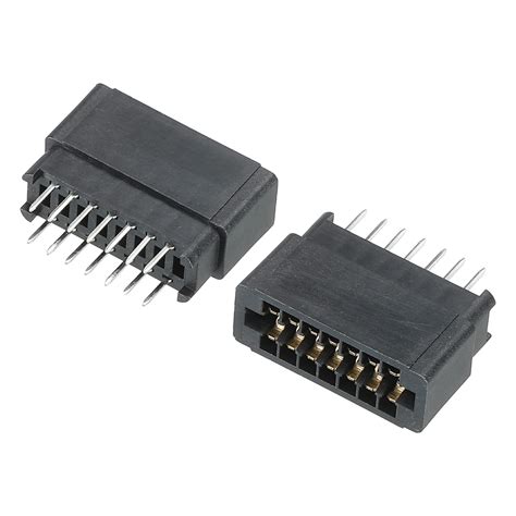 Patikil Card Edge Connector Black Socket Right Angle 14 Pin 254mm