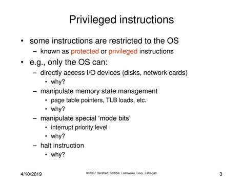 cse 451 operating systems winter 2007 module 2 architectural support