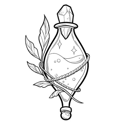 Premium Vector Hand Drawn Magic Bottle Vial Of Poison Vector