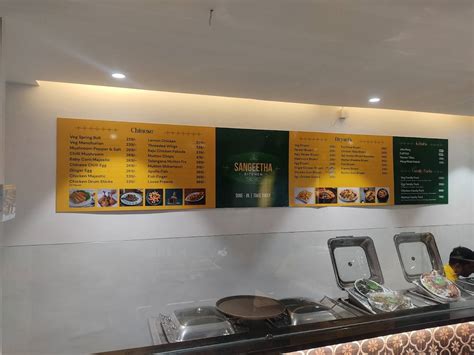 Menu At Sangeetha Kitchen Hyderabad