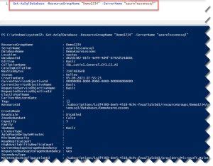 Get AzSqlDatabase Azure Lessons