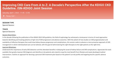 Improving Ckd Care From A To Z A Decades Perspective After The Kdigo Ckd Guideline Isn Kdigo