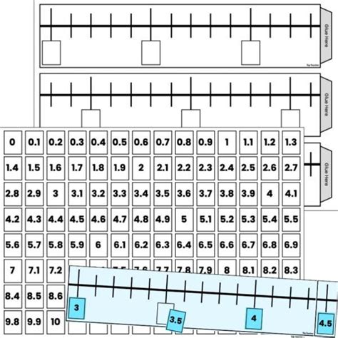 Decimal Number Line Templates Top Teacher