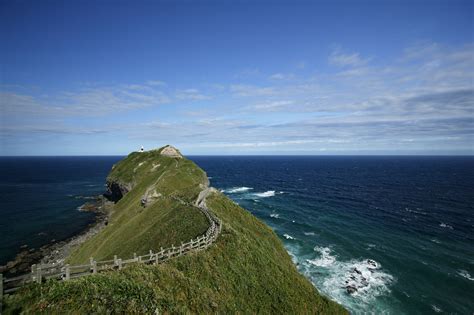 ゆんフリー写真素材集 No 2409 水平線上の神威岬 [日本 北海道]
