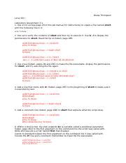 Lab Assignment 3 1 Answers Teacher Doc Linux OS I Laboratory Assignment 3 1 Answers 1 Use