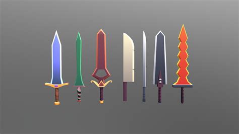 Low Poly Swords 3d Model By Blackdragonbe Blackdragonbe A8b766f