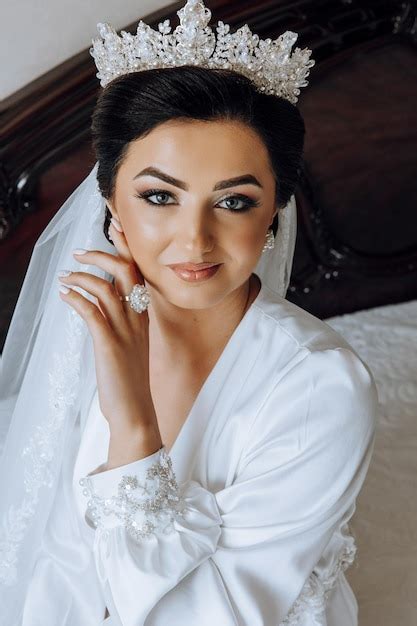 Premium Photo Portrait Of An Incredibly Beautiful Girl Bride In A