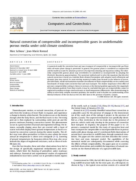 Pdf Natural Convection Of Compressible And Incompressible Gases In