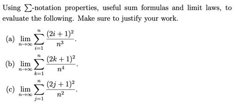 solved using [ notation properties useful sum formulas and