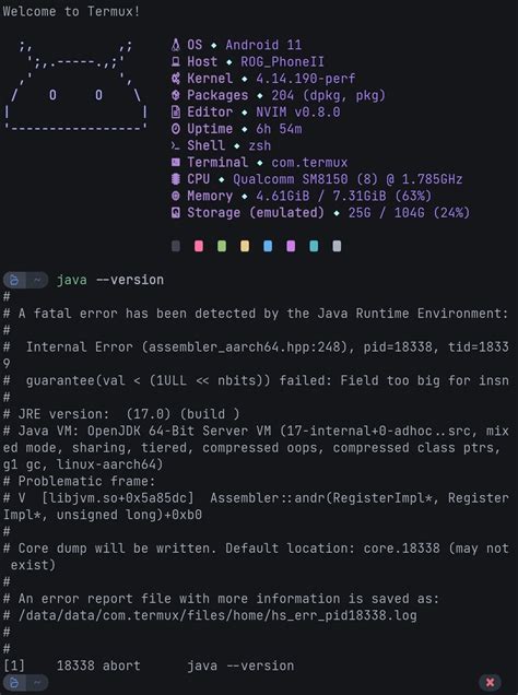Bug Open Jdk Fatal Error · Issue 12338 · Termuxtermux Packages · Github
