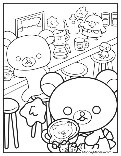 20 Rilakkuma Coloring Pages Free Pdf Printables