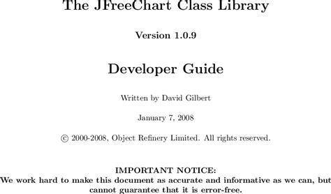The Jfree Chart Class Library Developer Guide V1 0 9