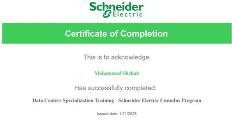 Ive Just Completed The Data Center Specialization Training Provided By Schneider Electric An