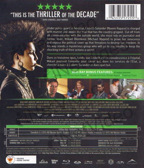 The Girl Who Kicked The Hornet S Nest Millenium 3 Blu Ray Dvd
