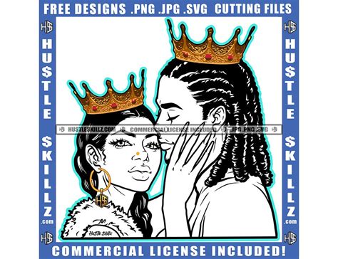 Black Couple King Queen Man Woman Crowns Dreads Locs Coloring Etsy Uk