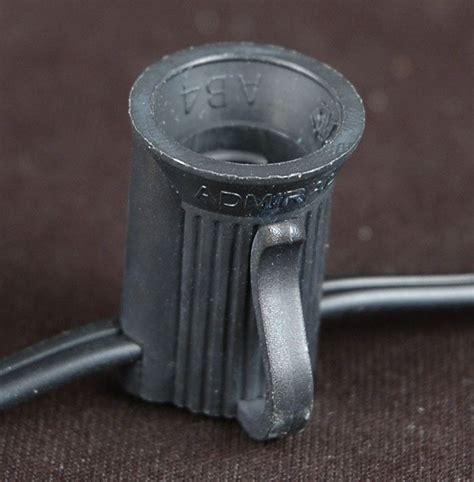 200 Black Wire Christmas Light C7 Stringer 24 Spacing Novelty Lights