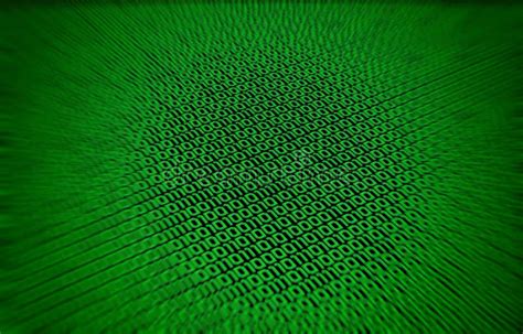 Abstract Futuristic Cyberspace With Binary Code Matrix Background With