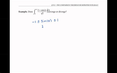 The Comparison Theorem For Integrals Youtube