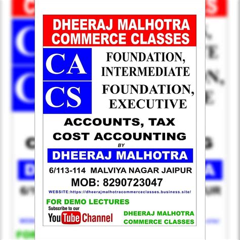 Dheeraj Malhotra Commerce Classes Jaipur Education Masters