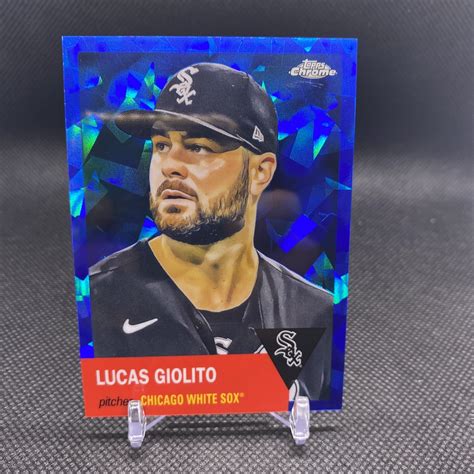 2022 Topps Chrome Platinum Blue Atomic Refractor 100 Lucas Giolito White Sox Ebay