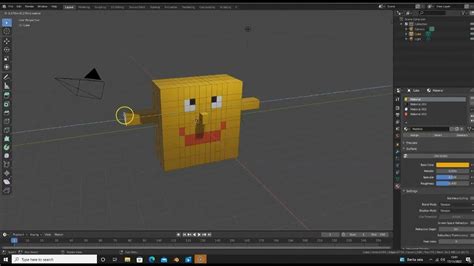 Tutorial Membuat Karakter Spongebobpada Aplikasi Blender Youtube