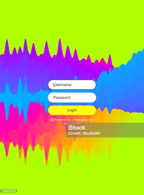 로그인 사용자 인터페이스입니다 현대 스크린 모바일 애플 리 케이 션 및 웹 디자인을 위한 디자인 그라데이션 배경입니다 웹사이트