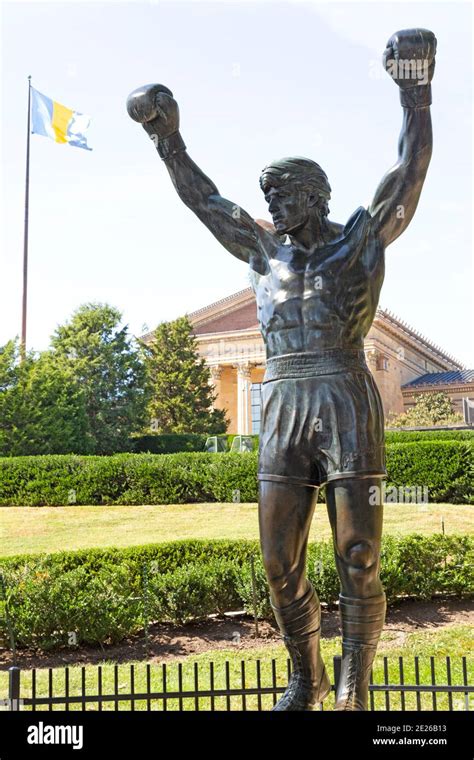 The Rocky Statue In Philadelphia Usa The Bronze Statue Of Rocky