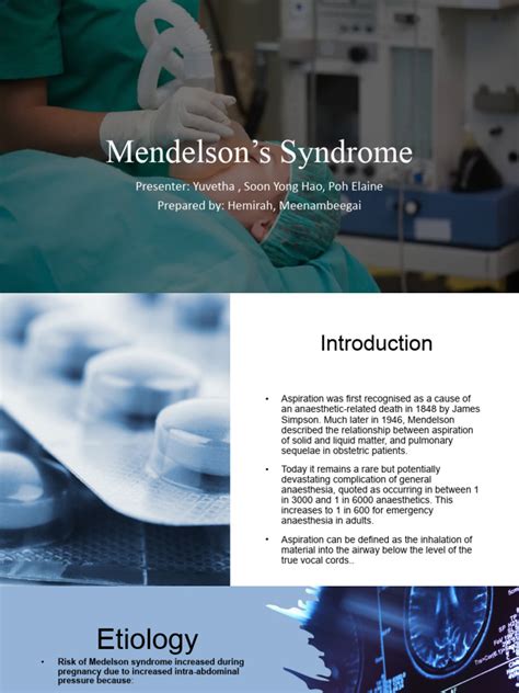 Mendelsons Syndrome Pdf Pneumonia Cough
