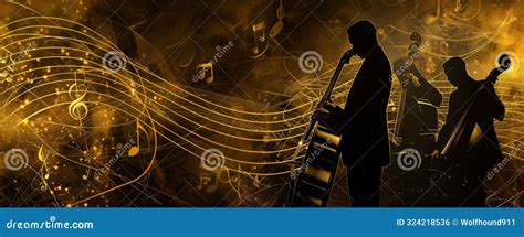 Classic Jazz Music Background With A Vintage Color Palette And Elegant