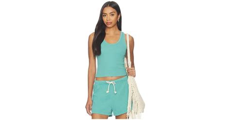 Perfectwhitetee Blondie Rib Bra Friendly Tank In Blue Lyst