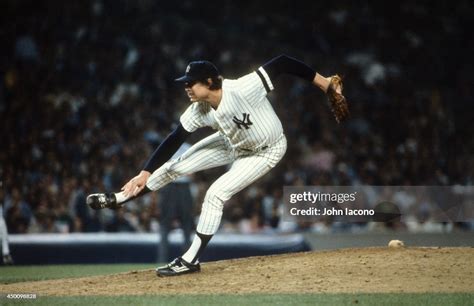 New York Yankees Rich Goose Gossage In Action Pitching Vs Boston Red