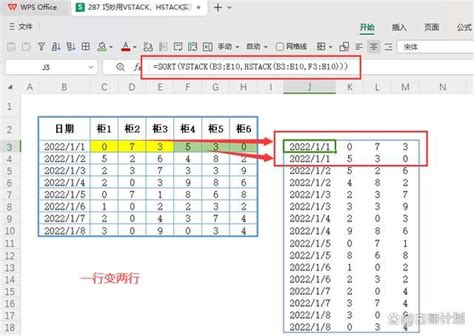 Wps函数vstack和hstack怎么用 Wps实现表格的一键变形转换的技巧金山wps办公软件软件教程脚本之家