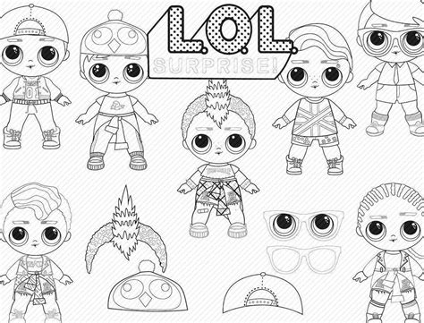 Coloring Pages Doll lol boy (39 pcs) - download or print for free #6644