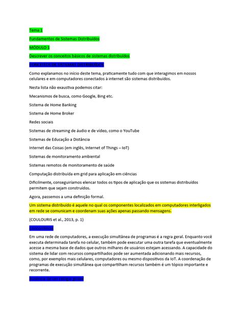 fundamentos de sistemas distribuídos pdf modelo cliente servidor