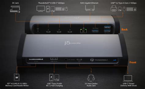 Buy The J Create K Thunderbolt Docking Station Jtd Online Pbtech Co Nz