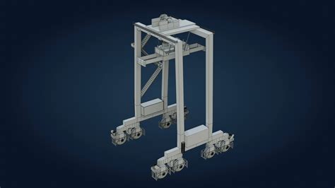 Harbor Container Crane 3d Model By Sathak