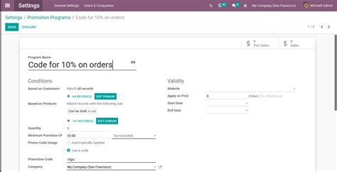 Odoo Expected Features
