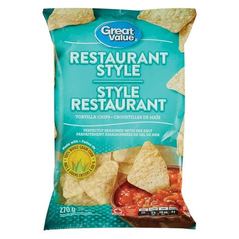 Great Value Restaurant Style Tortilla Chips Walmartca
