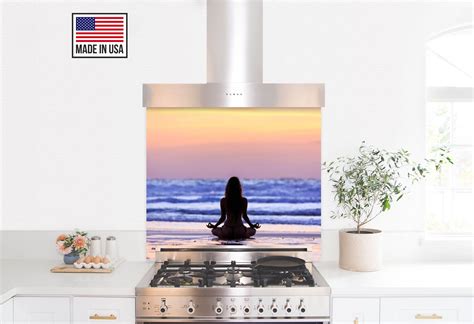 Kitchen Backsplash Mural Behind The Stove Backsplash Tempered Glass Diy Solid Glass Backsplash