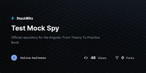 Test Mock Spy Stackblitz