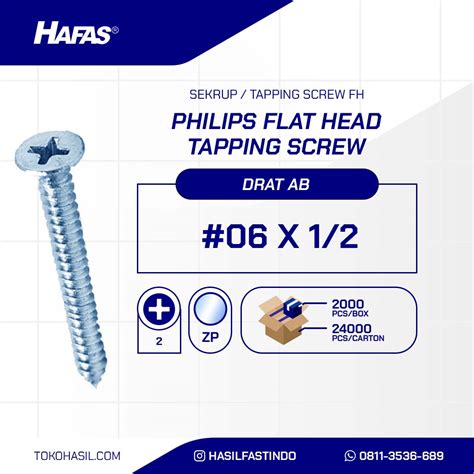 Tapping Screw Fh Ucp White 06 X 1 2 Hafas