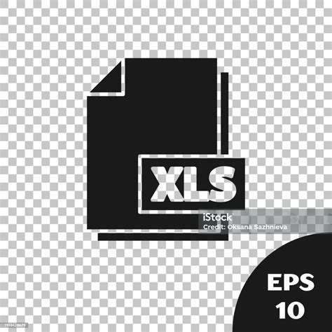 Black Xls File Document Download Xls Button Icon Isolated On