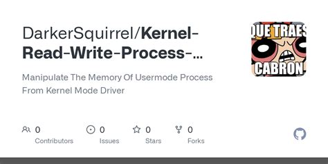 Github Darkersquirrelkernel Read Write Process Memory Manipulate The Memory Of Usermode