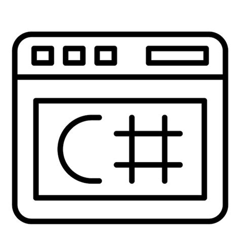 Premium Vector C Sharp Vector Illustration Style