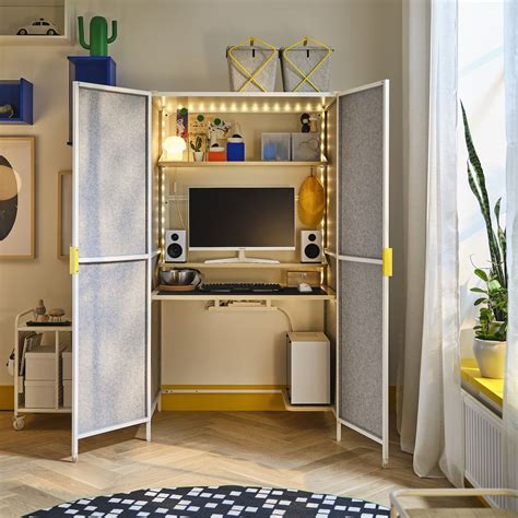 Ikea BrÄnnboll Gaming Station Light Greywhite 100x72x180 Cm In