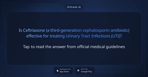 Is Ceftriaxone A Third Generation Cephalosporin Antibiotic Effective For Treating Urinary